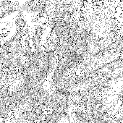 Vector abstract grayscale earth relief map. Generated conceptual ...