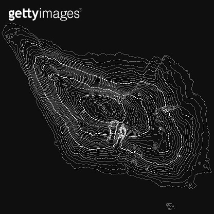 Vector abstract grayscale earth relief map. Generated conceptual ...