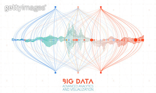 Vector abstract colorful big data information sorting visualization ...