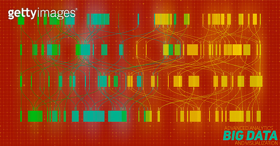 Big data colorful visualization. Futuristic infographic. Information ...