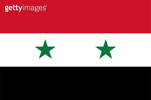 Vector flag of the Syrian Arab Republic. Proportion 2:3. The national ...