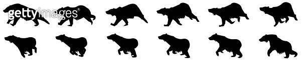 Bear Run Cycle Animation Sprite (1015363532) - 게티이미지뱅크
