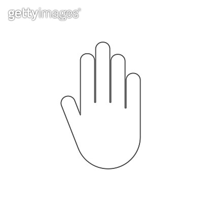 STOP HAND gesture. Authorized access sign. Vector icon 이미지 (937822134 ...