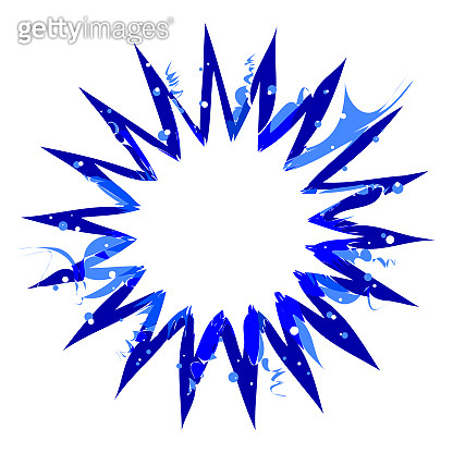 vector abstract radial burst. blue star explosion isolated on white ...