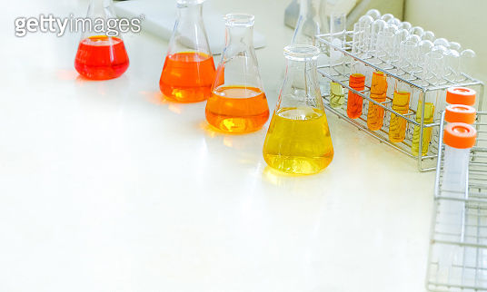 equipment and glassware for test the natural product extract, oil and ...