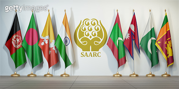 SAARC. Flags of memebers of South Asian Association for Regional ...