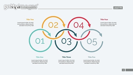 Process Diagram with Five Elements Slide 이미지 (933410860) - 게티이미지뱅크