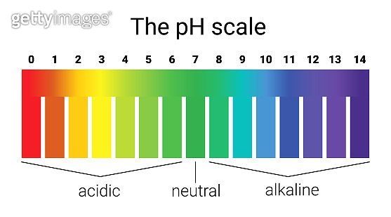 ph scale. infographic acid-base balance. scale for chemical analysis ...
