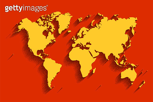 world map vector. color background with shadow (959307288) 일러스트, 무료 ...