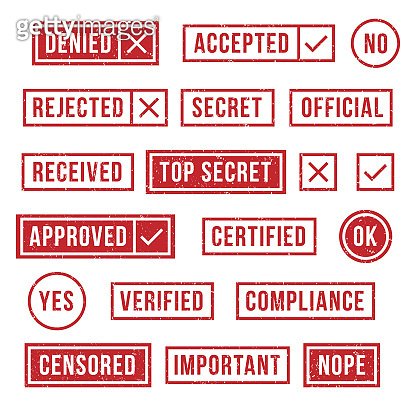 Rubber stamps. Official compliance resolution stamp, verified set 이미지 ...