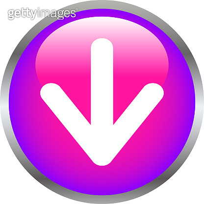 Pink Colorful Shiny round button with Down arrow mark 이미지 (964152094 ...