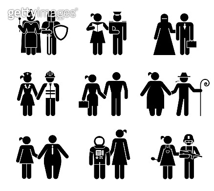 Set of pictograms that represent various kinds of people. (936353382 ...