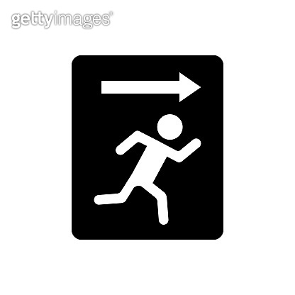 Exit Icon in trendy flat style isolated on white background. Leave ...