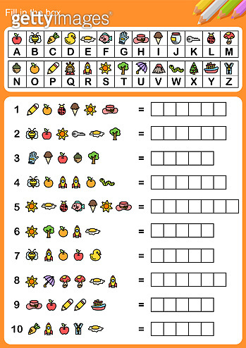 decode alphabet, Fill in the box. - Worksheet for education ...