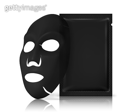 SD Black Facial Mask Cosmetics Packaging. Package design for face mask ...