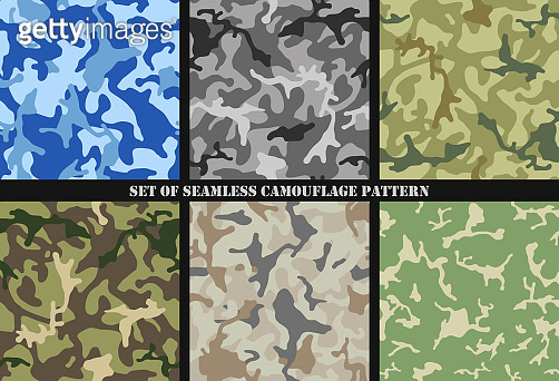 Set of Multicam Camouflage seamless patterns. Military background and ...