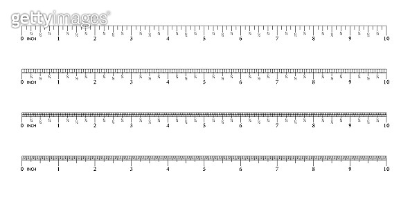Ruler 8 inch.16 inch. 32 inch. Graduation of an inch. Measuring tool ...