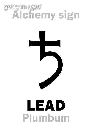 Alchemy Alphabet: LEAD (Plumbum, Plumbum nigrum), one of seven ancient ...