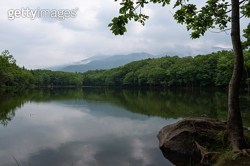 Beautiful quiet landscapes with reflecting waters of the Shiretoko 5 ...