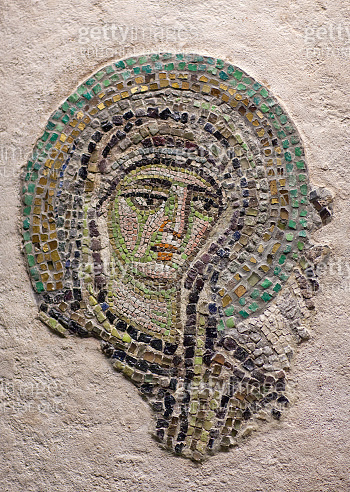 Mosaic with the Virgin Mary from Studios Monastery in Constantinople ...