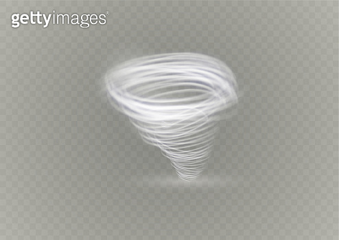 A glowing tornado. Rotating wind. Beautiful wind effect. Isolated on a ...