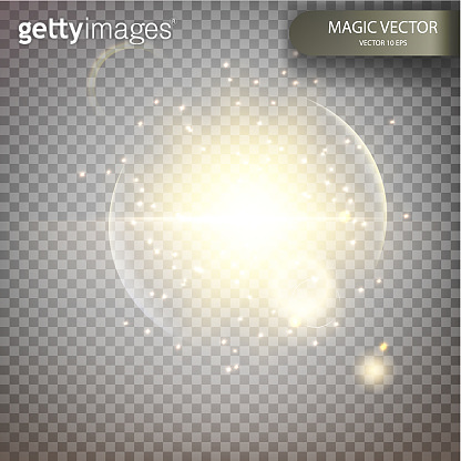 Magic vector luminous background. Bright flash on a transparent ...
