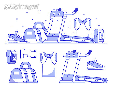 Fitness, Walking and Running Icons Set 이미지 (929922460) - 게티이미지뱅크