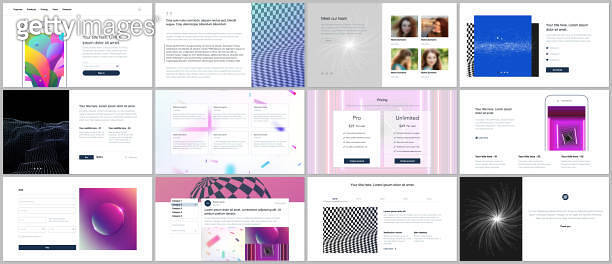 Vector templates for website design, minimal presentations, portfolio ...