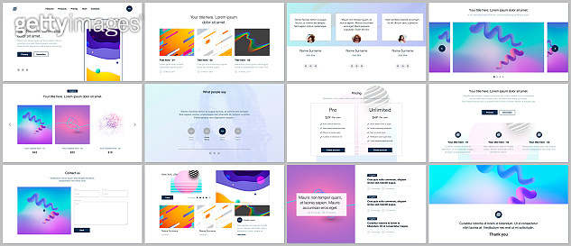 Vector templates for website design, minimal presentations, portfolio ...