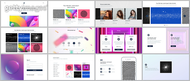 Vector templates for website design, minimal presentations, portfolio ...