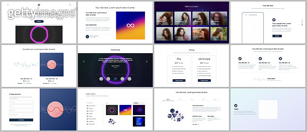 Vector templates for website design, minimal presentations, portfolio ...