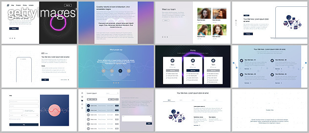 Vector templates for website design, minimal presentations, portfolio ...