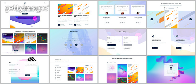 Vector templates for website design, minimal presentations, portfolio ...