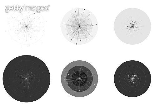 Set of abstract infographic with molecules isolated on white background ...