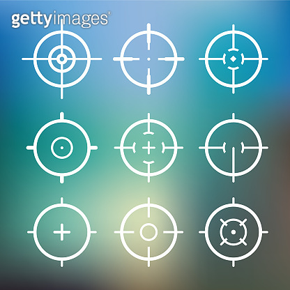 Different icon set of targets and destination. Target and aim ...