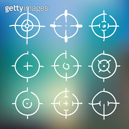 Different icon set of targets and destination. Target and aim ...
