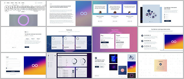 Vector templates for website design, minimal presentations, portfolio ...