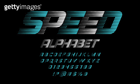 Speed style alphabet (1083726504) - 게티이미지뱅크
