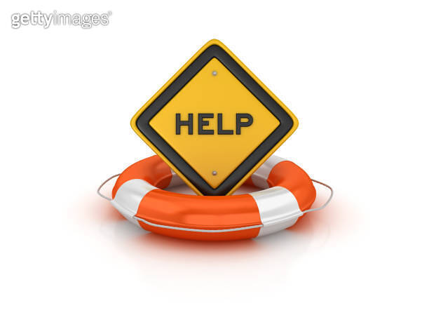 Life Belt with Help Road Sign - 3D Rendering (938656956) 일러스트, 무료 일러스트 ...