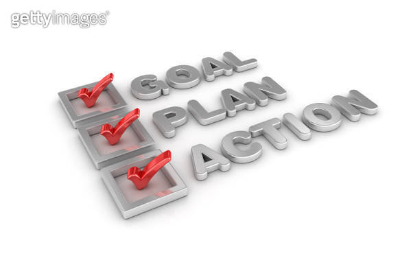 Goal Plan Action Check List - 3D Rendering 이미지 (1041203002) - 게티이미지뱅크