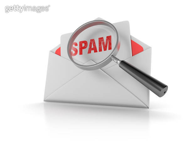 Spam Envelope with Magnifying Glass - 3D Rendering (923398470) 일러스트, 무료 ...