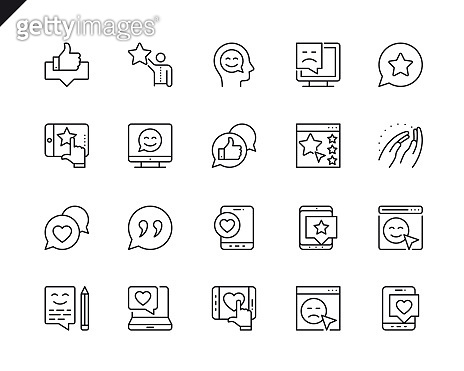 Simple Set of Feedback Related Vector Line Icons. Linear Pictogram Pack ...
