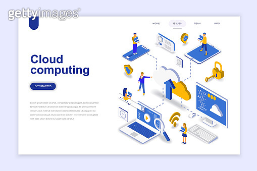 Cloud computing modern flat design isometric concept. 이미지 (1009993382) - 게티이미지뱅크