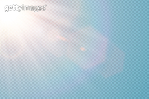 Vector transparent sunlight special lens flare. Abstract diagonal sun ...