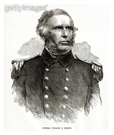 General William S. Harney Civil War Engraving (916271784) - 게티이미지뱅크