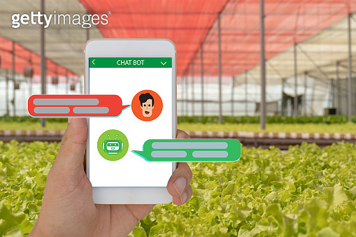 iot internet of things, smart farmer in industrial agriculture concept ...