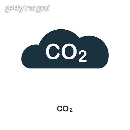 CO2 icon. Monochrome style design from power and energy icon collection ...