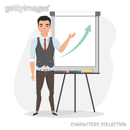 presentation on flip chart paper 이미지 (900841580) - 게티이미지뱅크