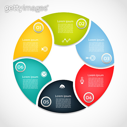 Infographic Template for Business. 6 steps cycling diagram. Process ...