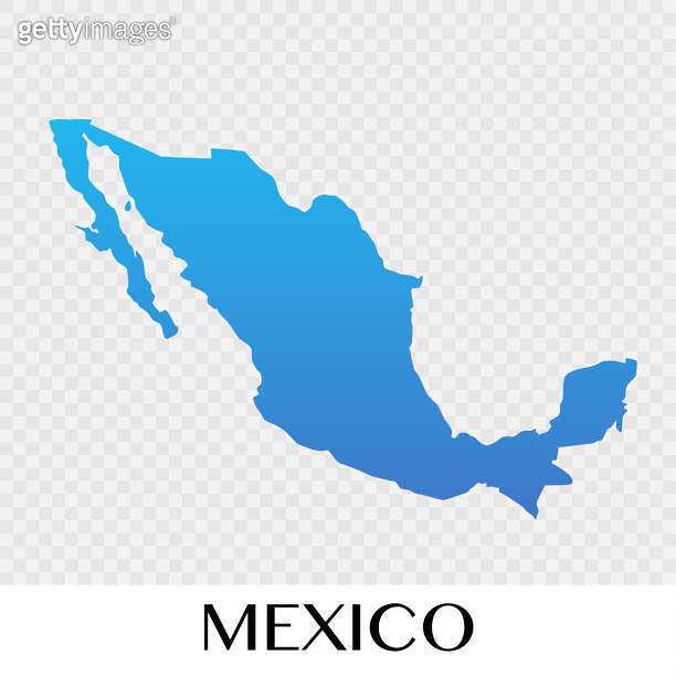 Mexico map in North America continent illustration design 이미지 ...